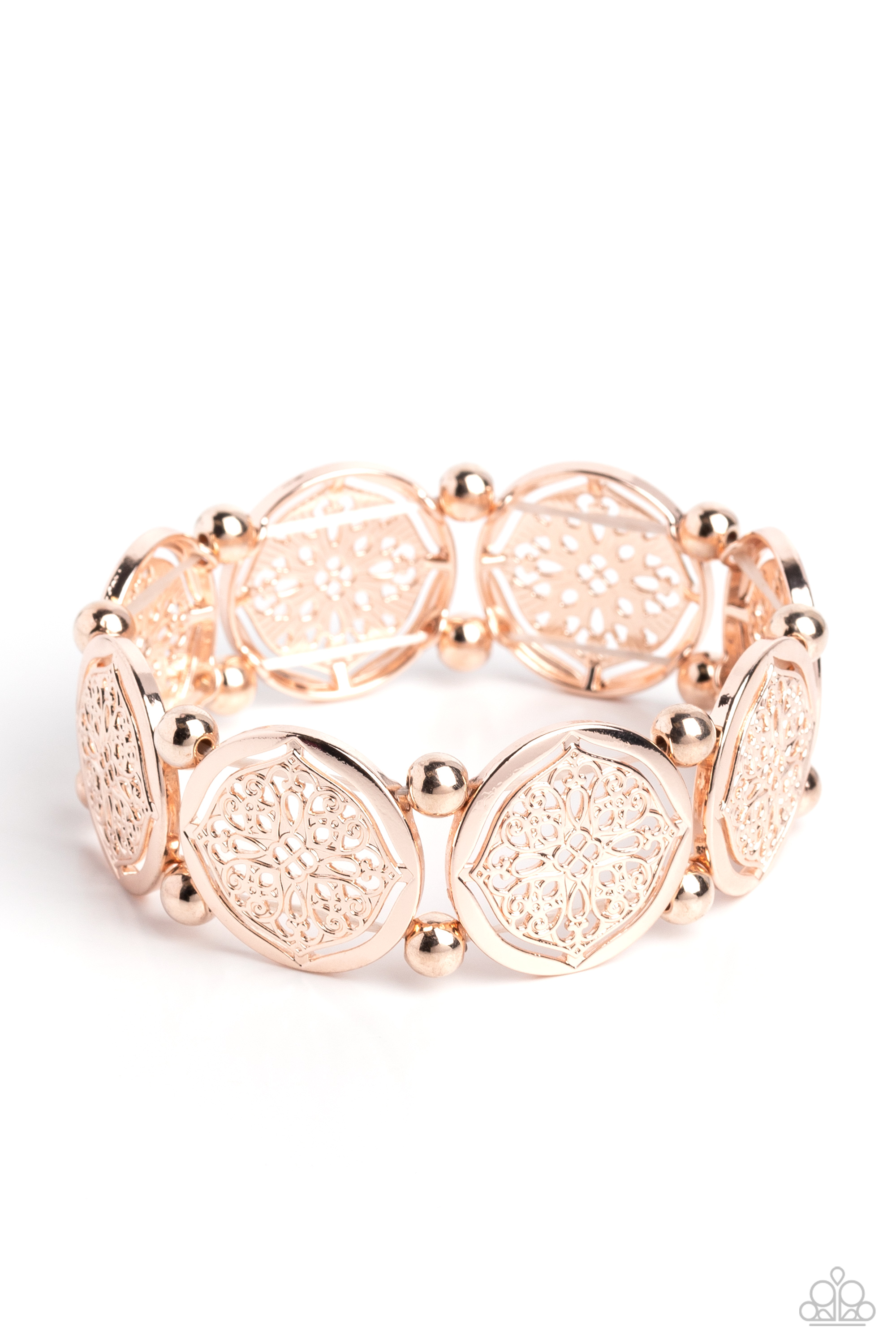 Paparazzi Accessories: Filigree Fanfare - Rose Gold | Paparazzi Accessories