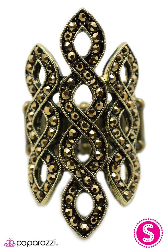 Paparazzi Accessories Twisted Sister Brass